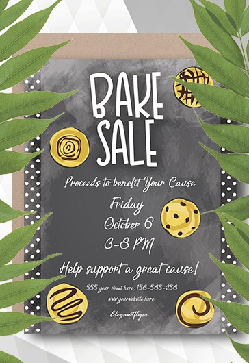 Panfletos gratuitos para venda de bolos | elegantflyer.com