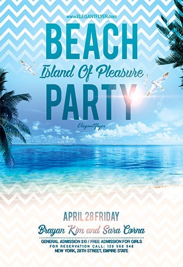 Free Beach Party Flyers | elegantflyer.com