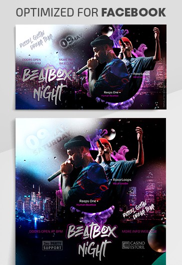 Black Modern Beatbox Battle Premium Social Media Template PSD | by ...