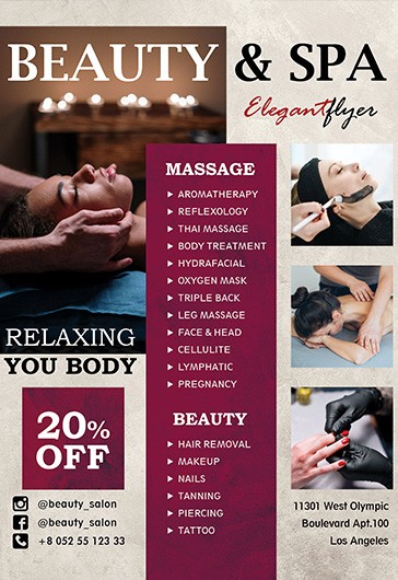 Beauty and Spa - Free PSD Invitation Template - 10026770 | by ElegantFlyer