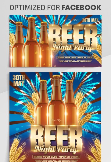 Beer Party - Free Facebook Cover Template in PSD + Post + Event cover ...
