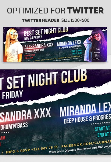 Blue Modern Best DJ Set Premium Social Media Template PSD | by Elegantflyer