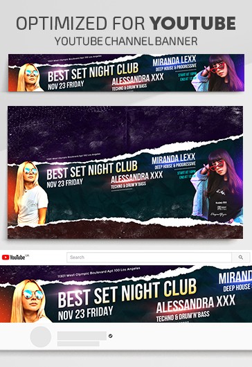 Green Creative Best DJ Set Youtube Premium Social Media Template PSD ...
