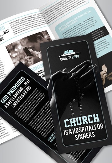 Bible Church Tri-Fold PSD Template - 10021011 | by ElegantFlyer