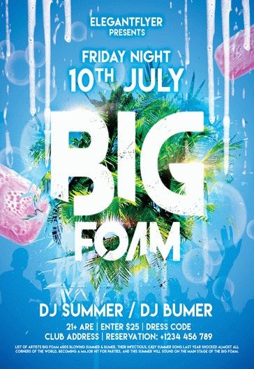 Big Foam - Flyer PSD Template - 10018259 | by ElegantFlyer