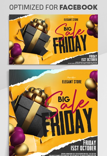 Big Sale Friday - Free Facebook Cover Template in PSD + Post + Event ...