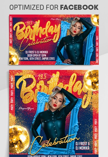 Birthday - Free Facebook Cover Template in PSD + Post + Event cover ...