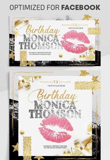Birthday - Free Facebook Cover Template in PSD + Post + Event cover ...