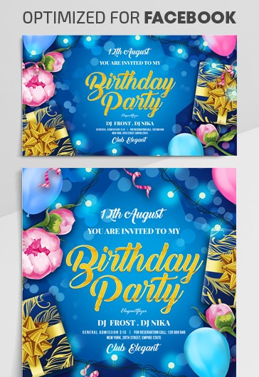 Facebook Template For Birthday Invitation Free Customizable Birthday