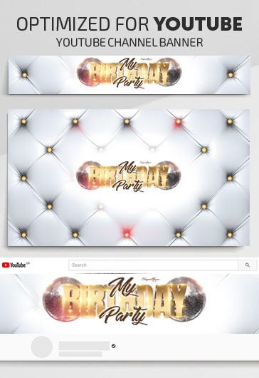 Birthday Invitation - Free Youtube Channel banner PSD Template ...