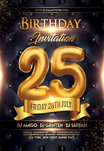 1000+ Birthday Invitation PSD Templates Available for Free