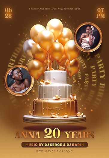 Anniversaire - Modèle d'affiche PSD gratuit - 10032262 | by ElegantFlyer
