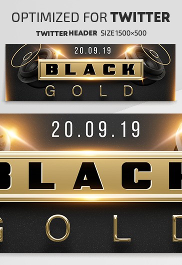 Gold Luxury Black and Gold Party Premium Social Media Template PSD | by ...