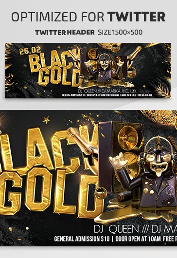 Gold Luxury Black Gold Free Social Media Template PSD | by Elegantflyer