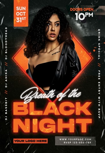 Free Black Flyers | elegantflyer.com