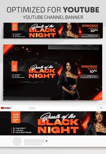 1000+ Templates originais de Banner para Canais do YouTube PSD gratuitos.