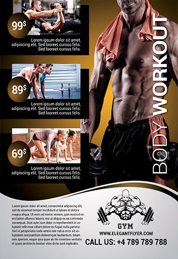 Body Workout - Flyer PSD Template - 10018870 | by ElegantFlyer