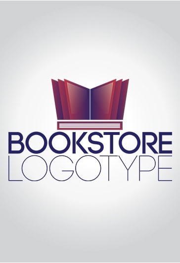 Red Minimalist Bookstore Premium Logo Template PSD | by Elegantflyer