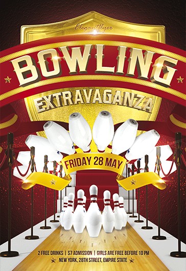 Bowling Extravaganza - PSD Flyer Templates - 10016843 | by ElegantFlyer