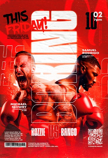 Red Creative Boxing Day Premium Flyer Template PSD | by Elegantflyer