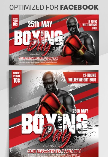 Boxing Day - Free Facebook Cover Template in PSD + Post + Event cover ...