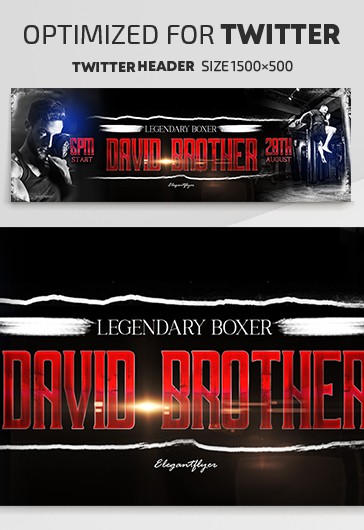 Boxing - Free Twitter Header PSD Template - 10027737 | by ElegantFlyer