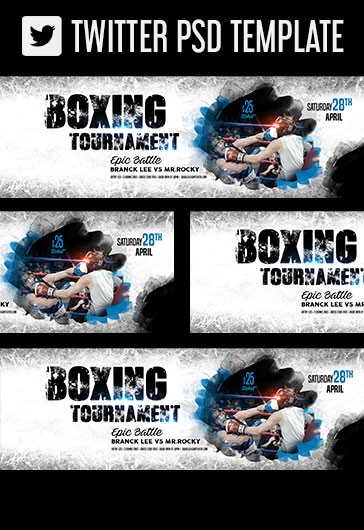 Noir Créatif Tournoi de boxe Premium Modèle de médias sociaux PSD gratuit