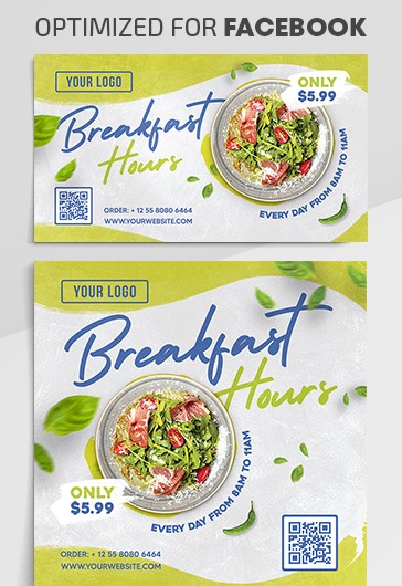 Breakfast Hours - Free Facebook Cover Template in PSD + Post + Event ...