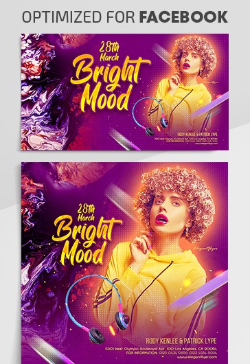 Purple Creative Bright Mood Premium Social Media Template PSD | by ...