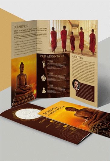 Plantillas gratuitas de folletos trípticos en PSD - por ElegantFlyer.