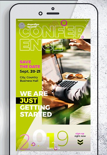 Green Creative Business Event Premium Instagram Stories Template Animated