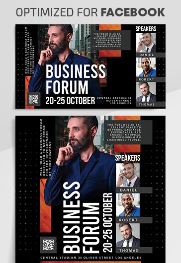 Business Forum - Free Facebook Cover Template in PSD + Post + Event ...