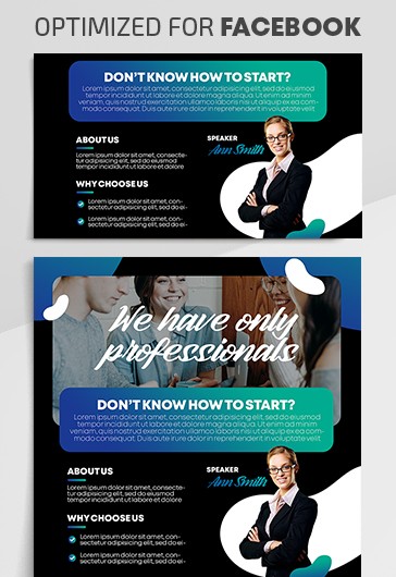 Multicolor Professional Business Facebook Free Social Media Template PSD