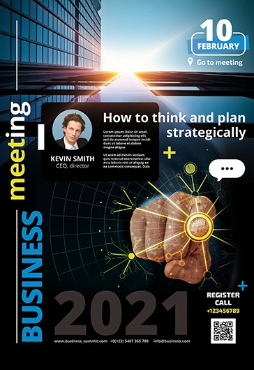 Black Professional Business Meeting Premium Flyer Template PSD | by ...