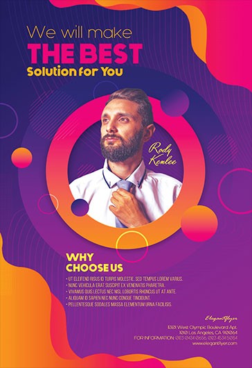 Purple Abstract Business Poster Premium Poster Template PSD | by ...