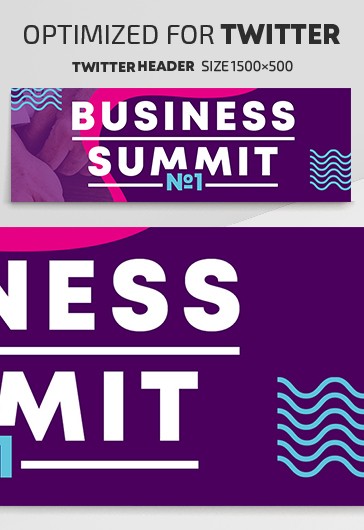 Purple Professional Business Summit Premium Social Media Template PSD ...
