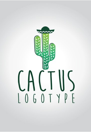 Green Creative Cactus Premium Logo Template PSD | by Elegantflyer