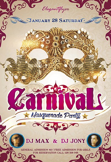 Free Masquerade Party Flyers | elegantflyer.com