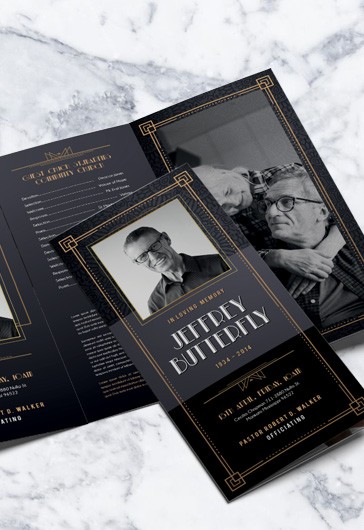 Modèles de programme funéraire gratuits en PSD - par ElegantFlyer