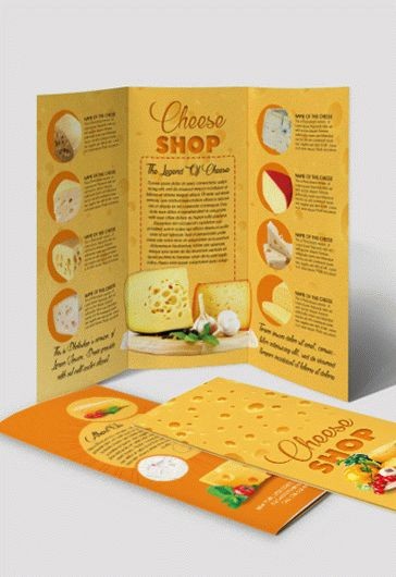 Cheese Shop - Tri-Fold Brochure PSD Template - 10017976 | by ElegantFlyer