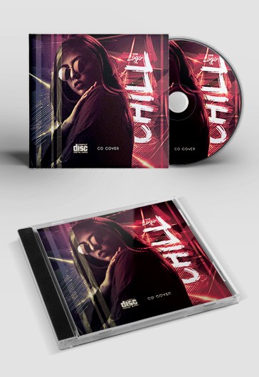 Red Creative Chill Premium CD Album Cover Template PSD | by Elegantflyer