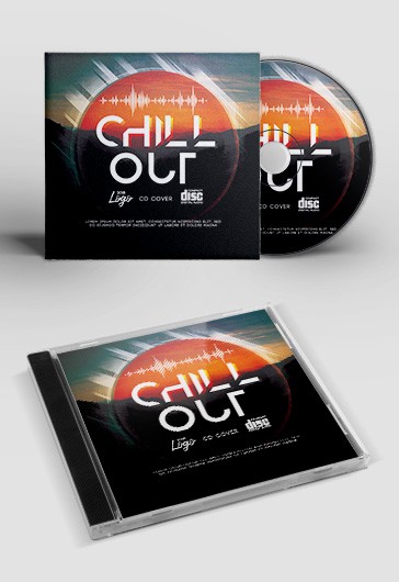 Black Creative Chill Out Premium CD Album Cover Template PSD | by ...