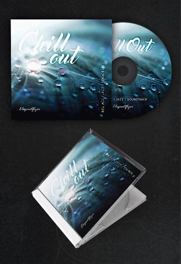 Blue Simple Chill Out Music Free CD Album Cover Template PSD | by ...