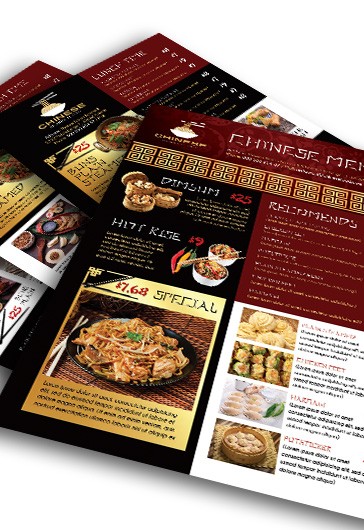 Modèles de menu de restaurant gratuits en PSD - par ElegantFlyer