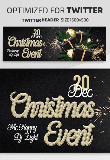 Gold Luxury Christmas Event Premium Social Media Template PSD | by ...