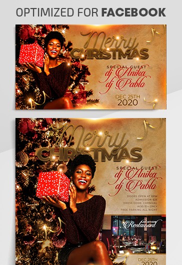 Christmas - Free Facebook Cover Template in PSD + Post + Event cover ...