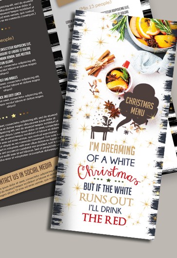 White Simple Christmas Menu Premium Restaurant menu Template PSD | by ...