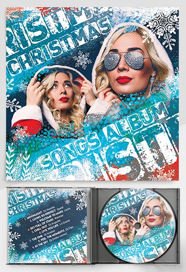 Christmas Songs - Free CD Cover PSD Template - 10028728 | by ElegantFlyer