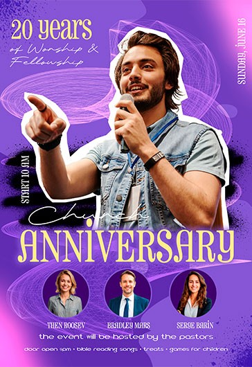 Free Church Anniversary Flyers | elegantflyer.com
