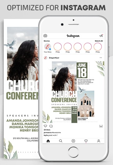 Church Conference - Free Instagram Stories Template in PSD + Post ...
